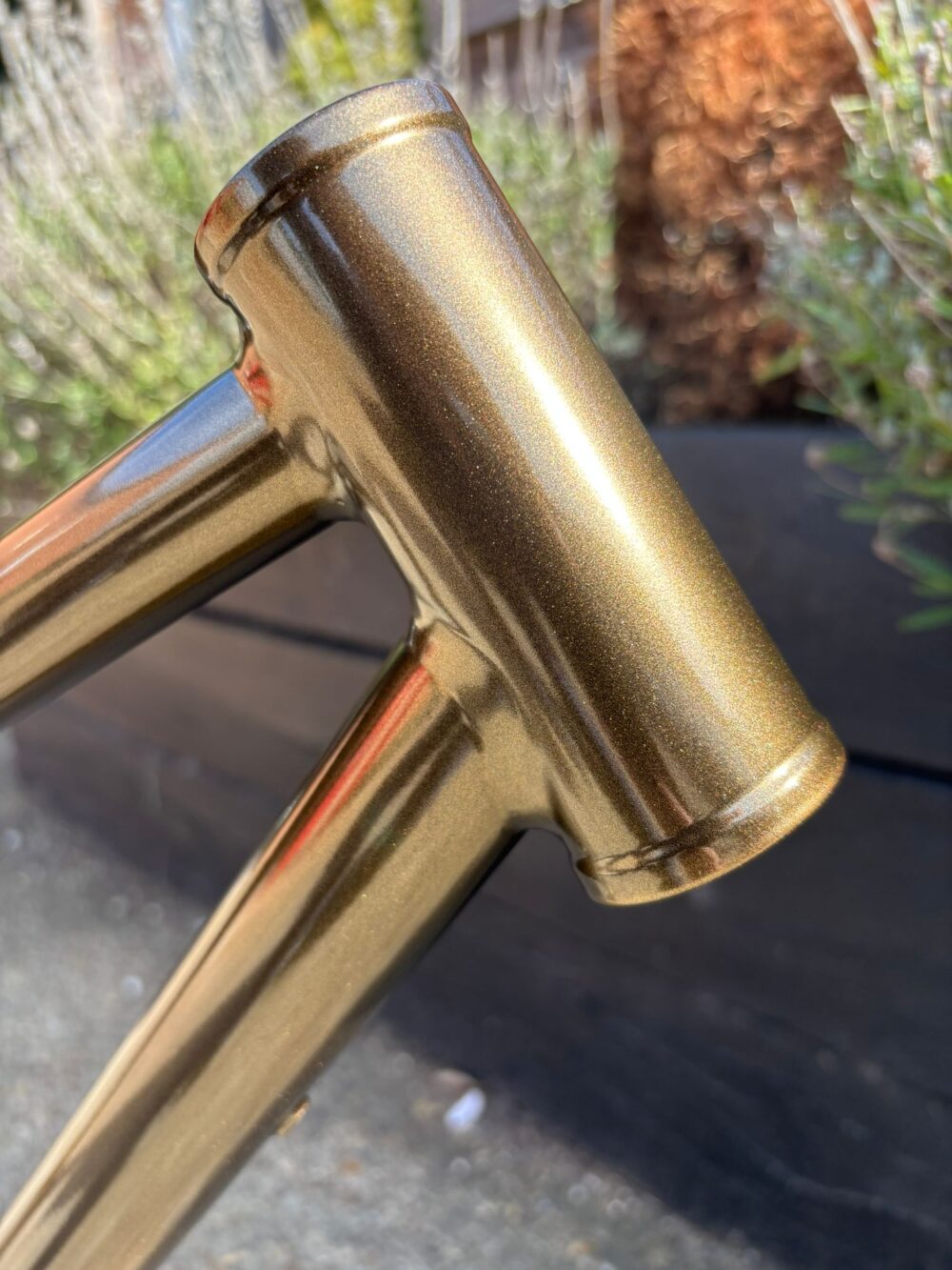 Metallic Chrome Bronze finish bike frame - Welcome to Maldon ...
